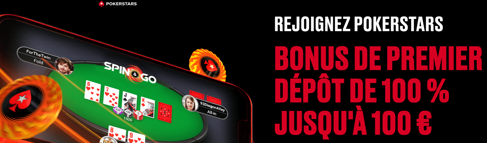 Code bonus PokerStars 2024: jusqu'à 100€ de bonus