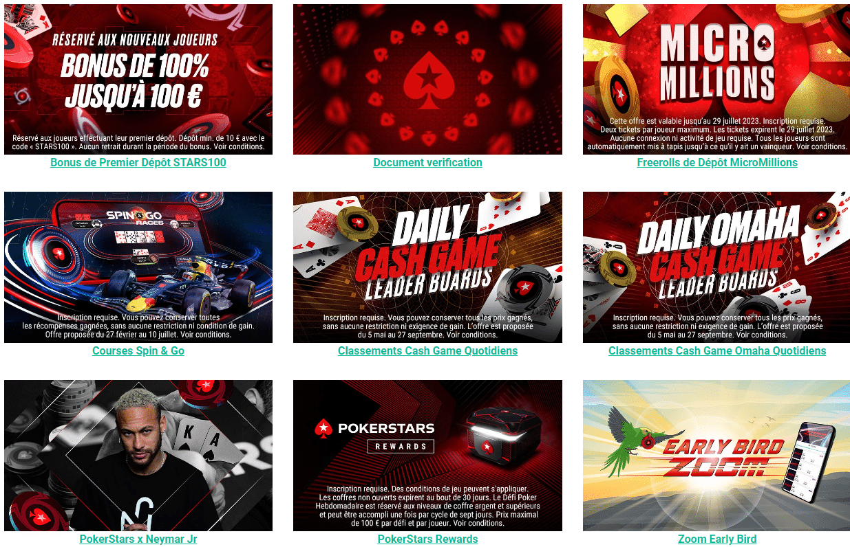 Code bonus PokerStars 2024: jusqu'à 100€ de bonus