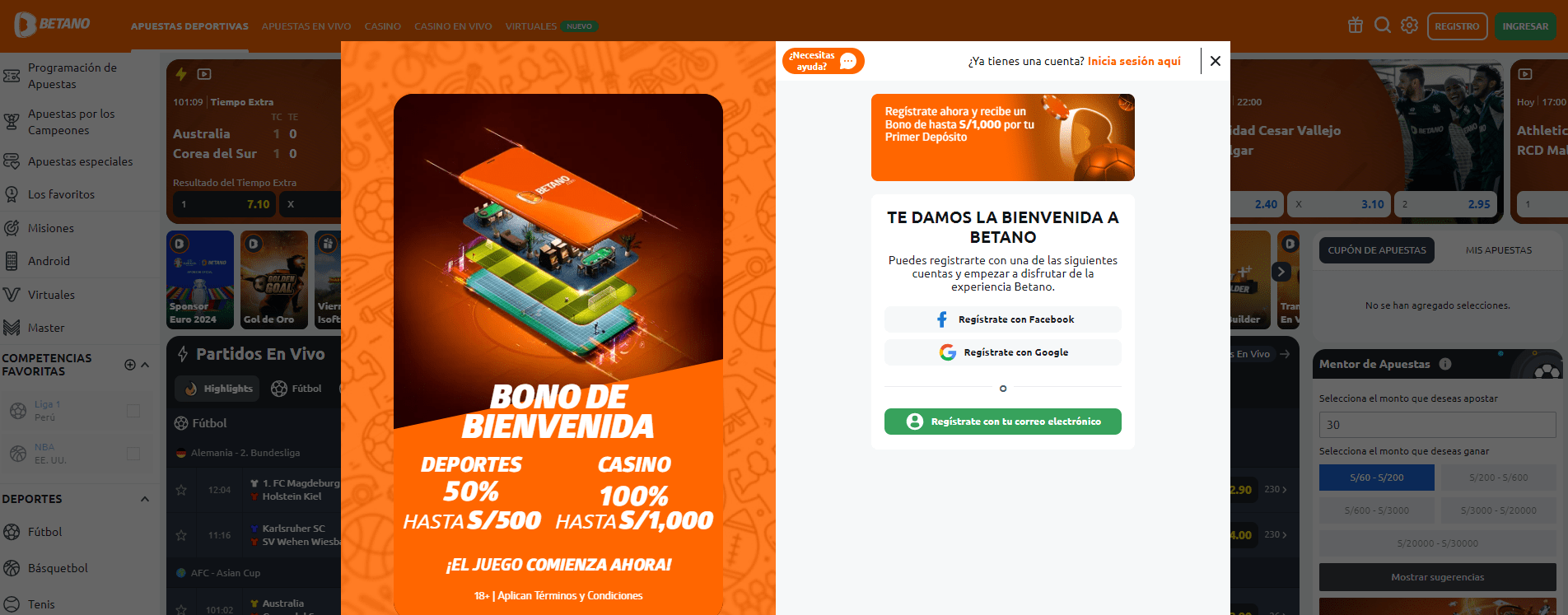 Código Promocional Betano Perú BETATOP para Mayo 2024