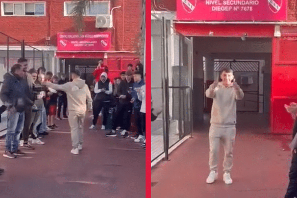 Los compañeros de Lautaro Millán lo felicitaron por su debut